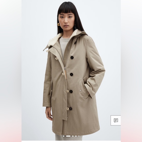 Mango | Jackets & Coats | Mango Midibarn Jacket With Shearling Collar ...